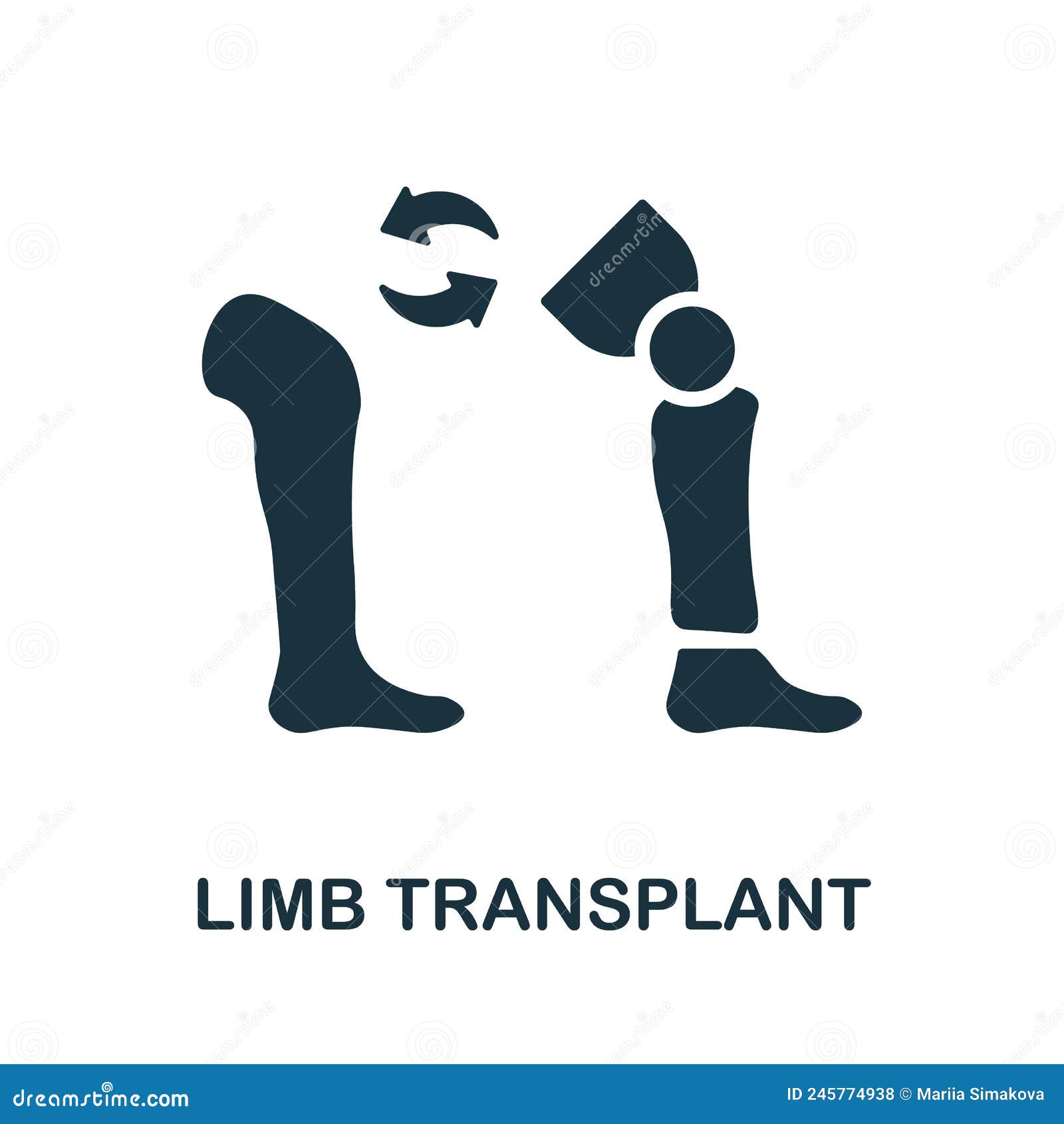 Limb Transplant Flat Icon. Colored Element Sign from Transplantation ...