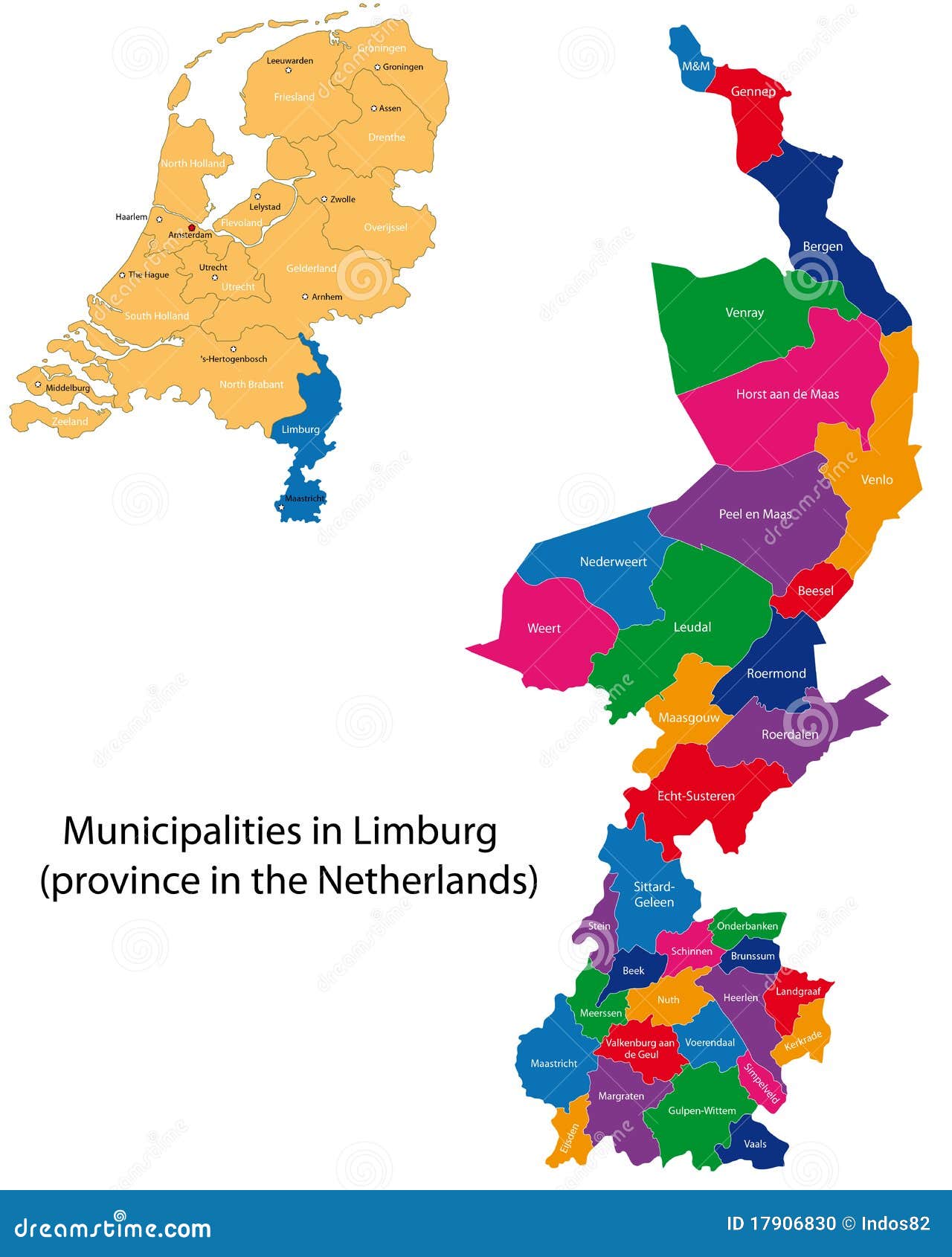 Limburgo Provincia De Los Países Bajos Ilustración Del Vector