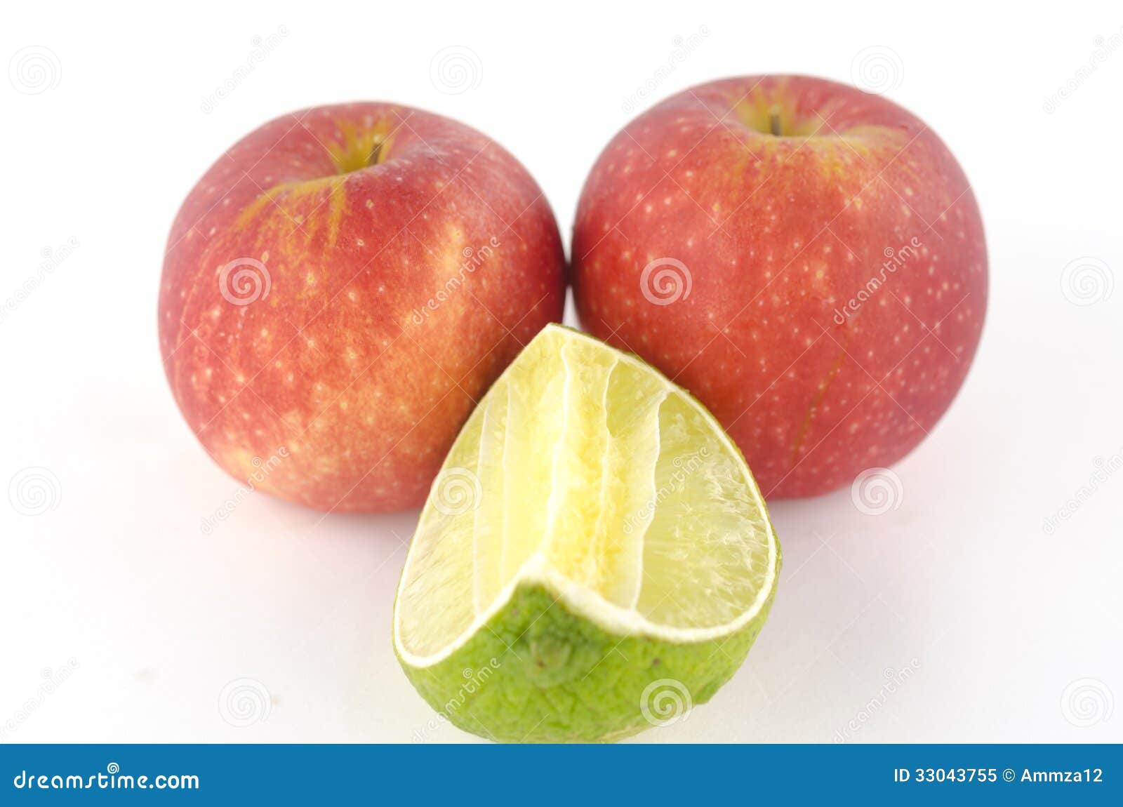 Lime and Apple Isolated on White Stock Image - Image of agriculture ...