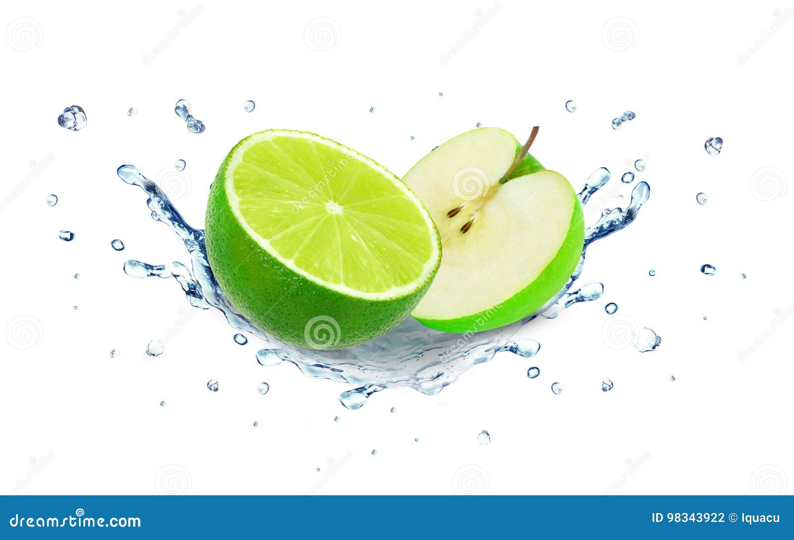 Lime and apple splash stock photo. Image of cool, white - 98343922