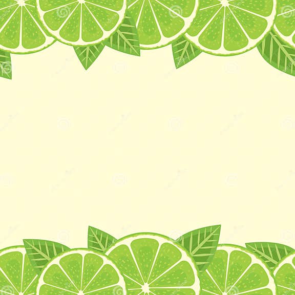 Lime border stock vector. Illustration of seamless, background - 41422879
