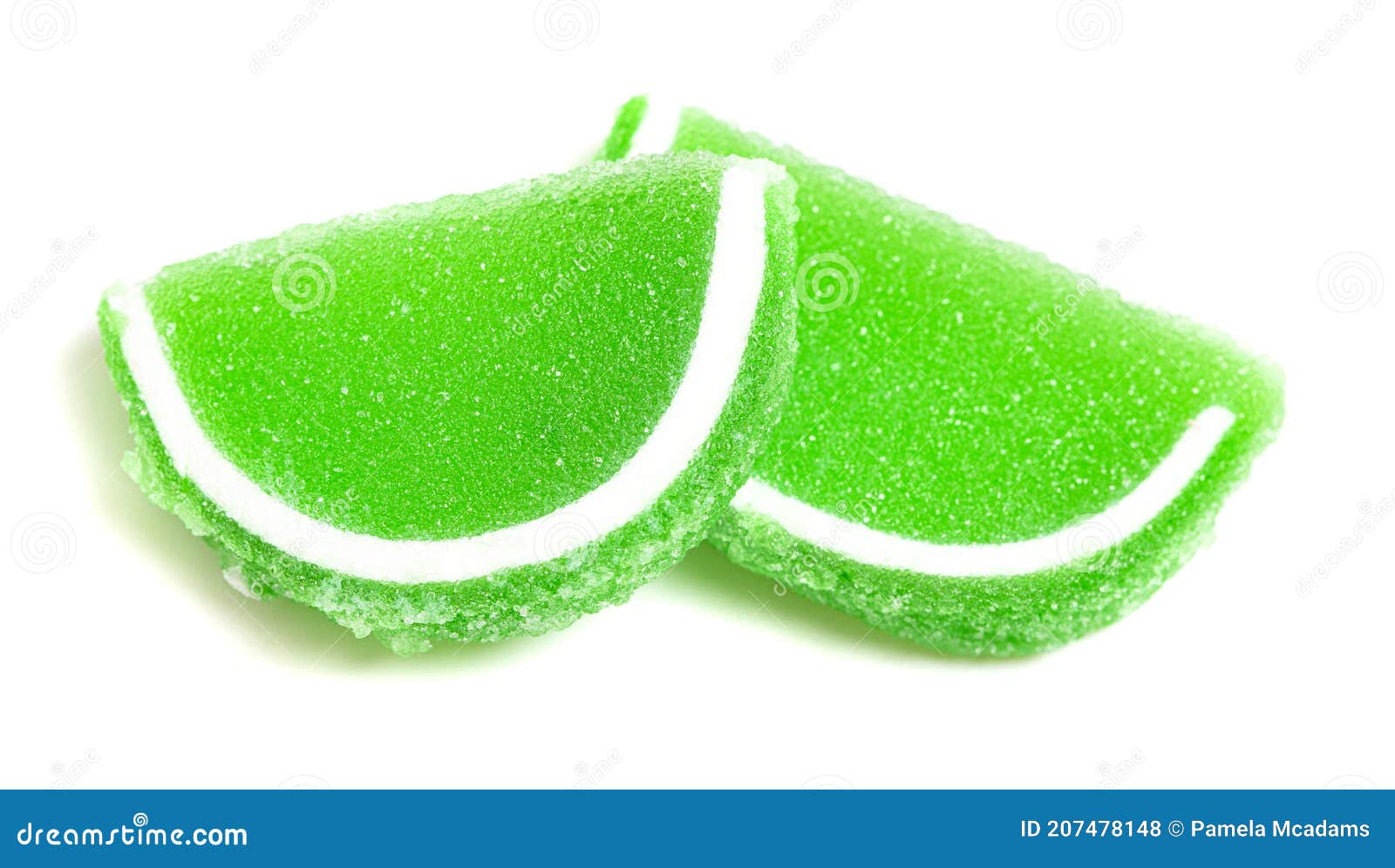 Lime Candy Fruit Slice on a White Background Stock Photo - Image of ...