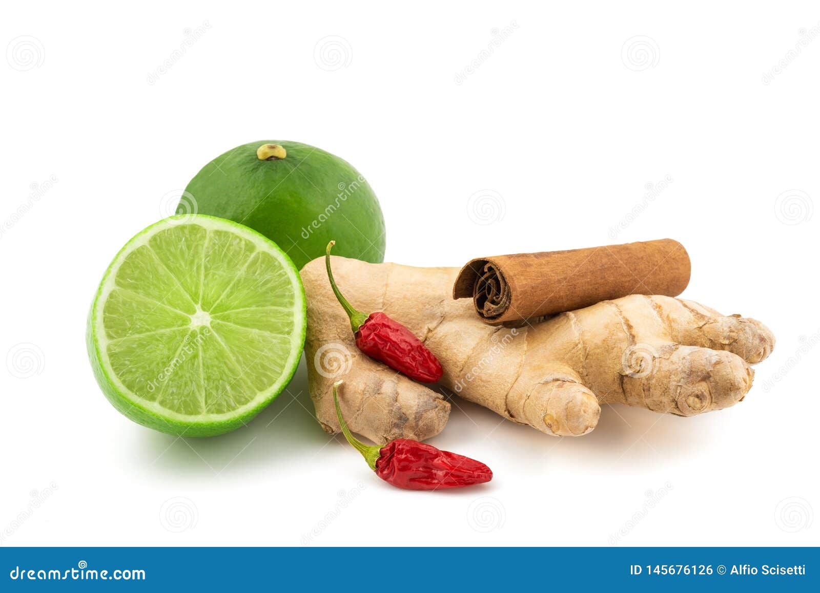 Lime,cinnamon,ginger and Chili Stock Photo - Image of ingredient, lemon ...