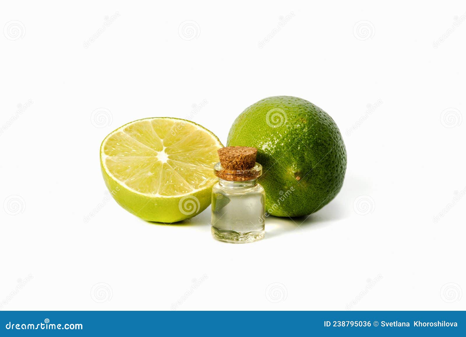 Lime Essential Oil and Whole Lime. Aromatherapy Stock Photo - Image of ...