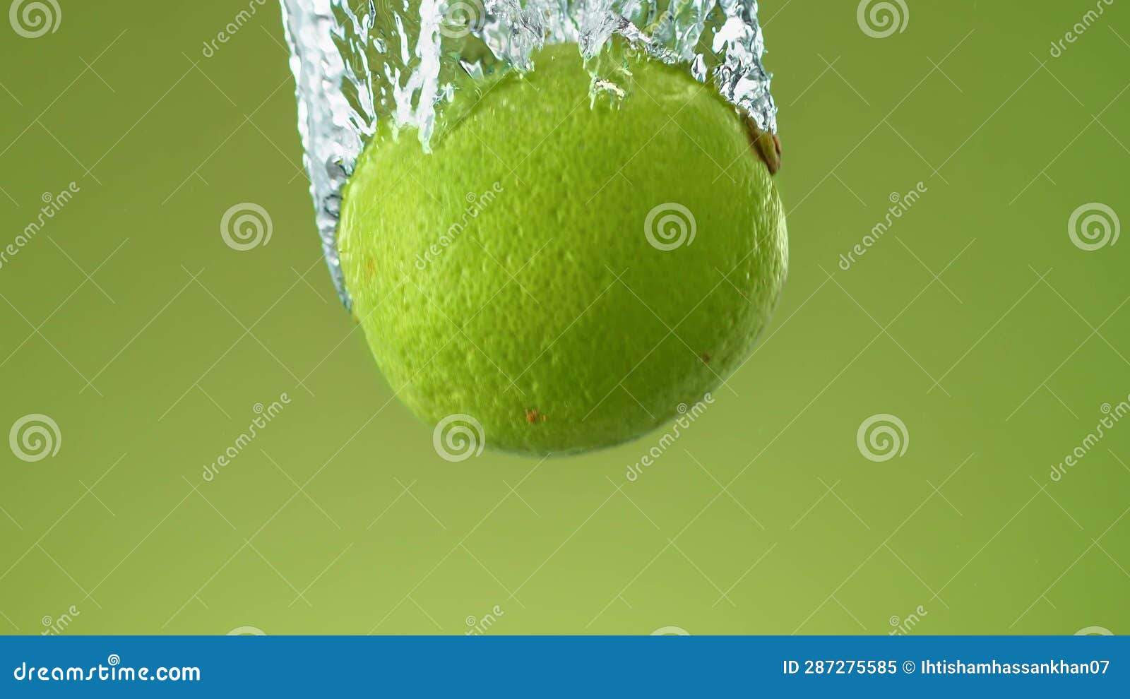 Lime Falling into Water and Making Air Bubbles in Slow Motion on the ...