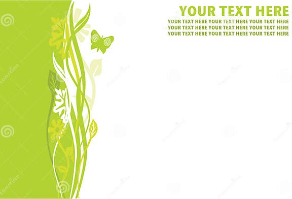 Lime Floral Page Border stock vector. Illustration of design - 5231610
