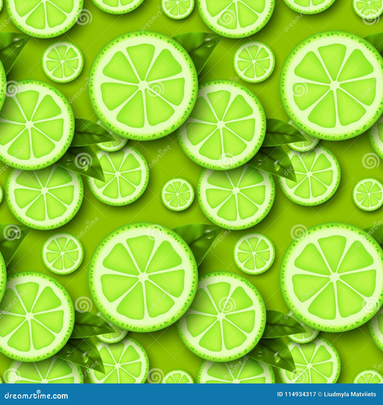 Lime Fruit Seamless Pattern. Stock Vector - Illustration of background ...