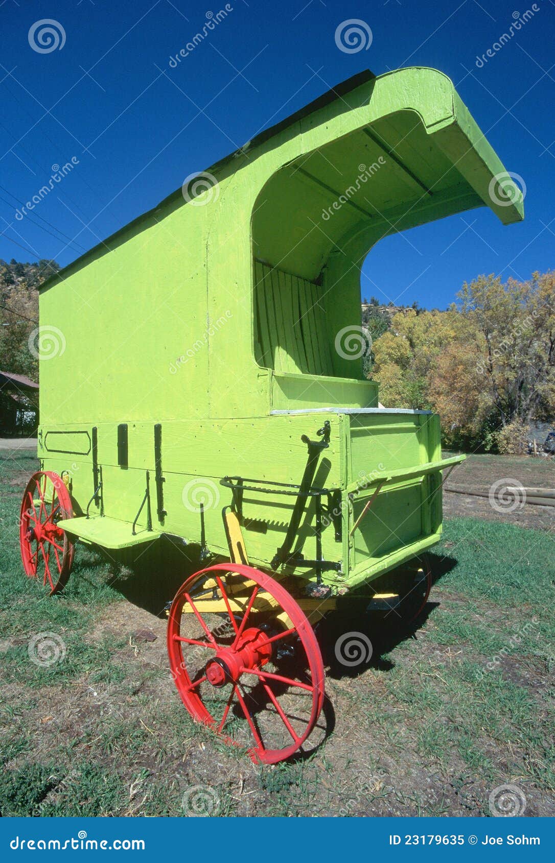 Lime green antique wagon, stock image. Image of states - 23179635