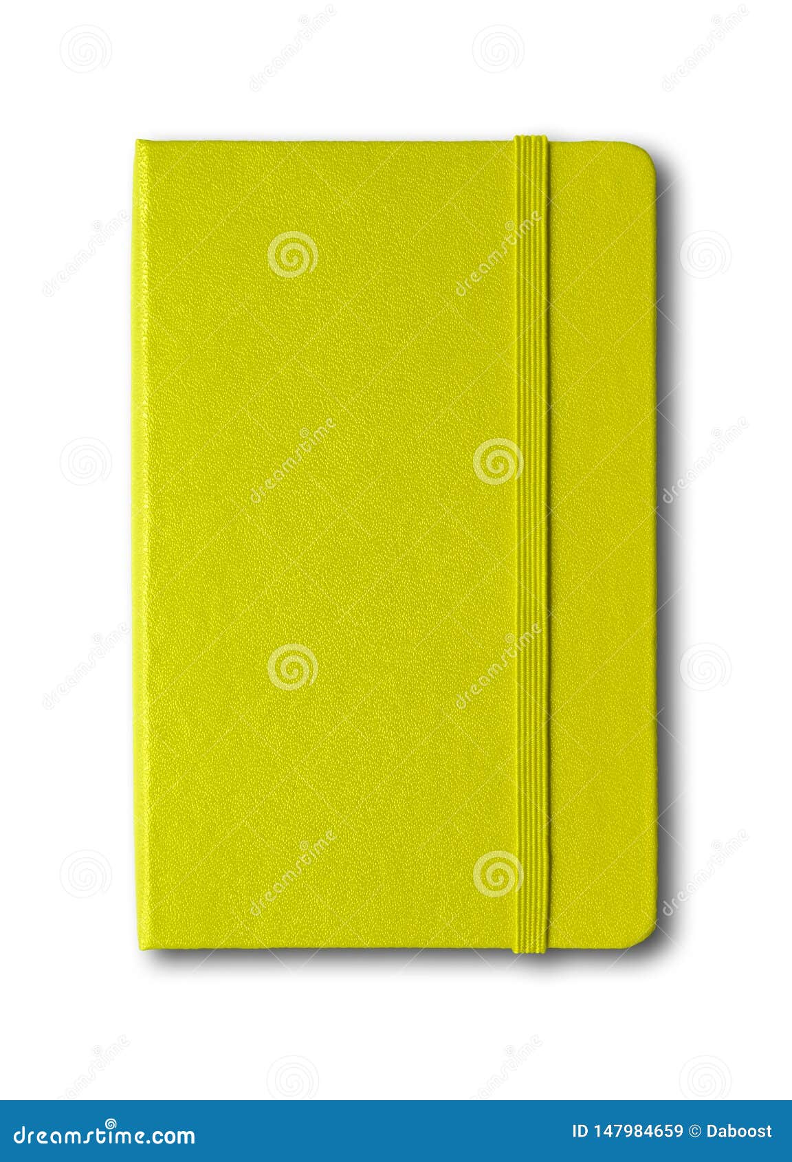 Lime Green Closed Notebook Isolated on White Stock Image - Image of ...