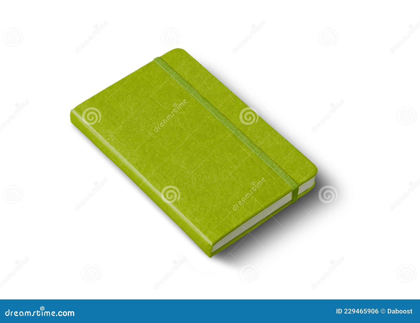 Lime Green Closed Notebook Isolated on White Stock Photo - Image of ...