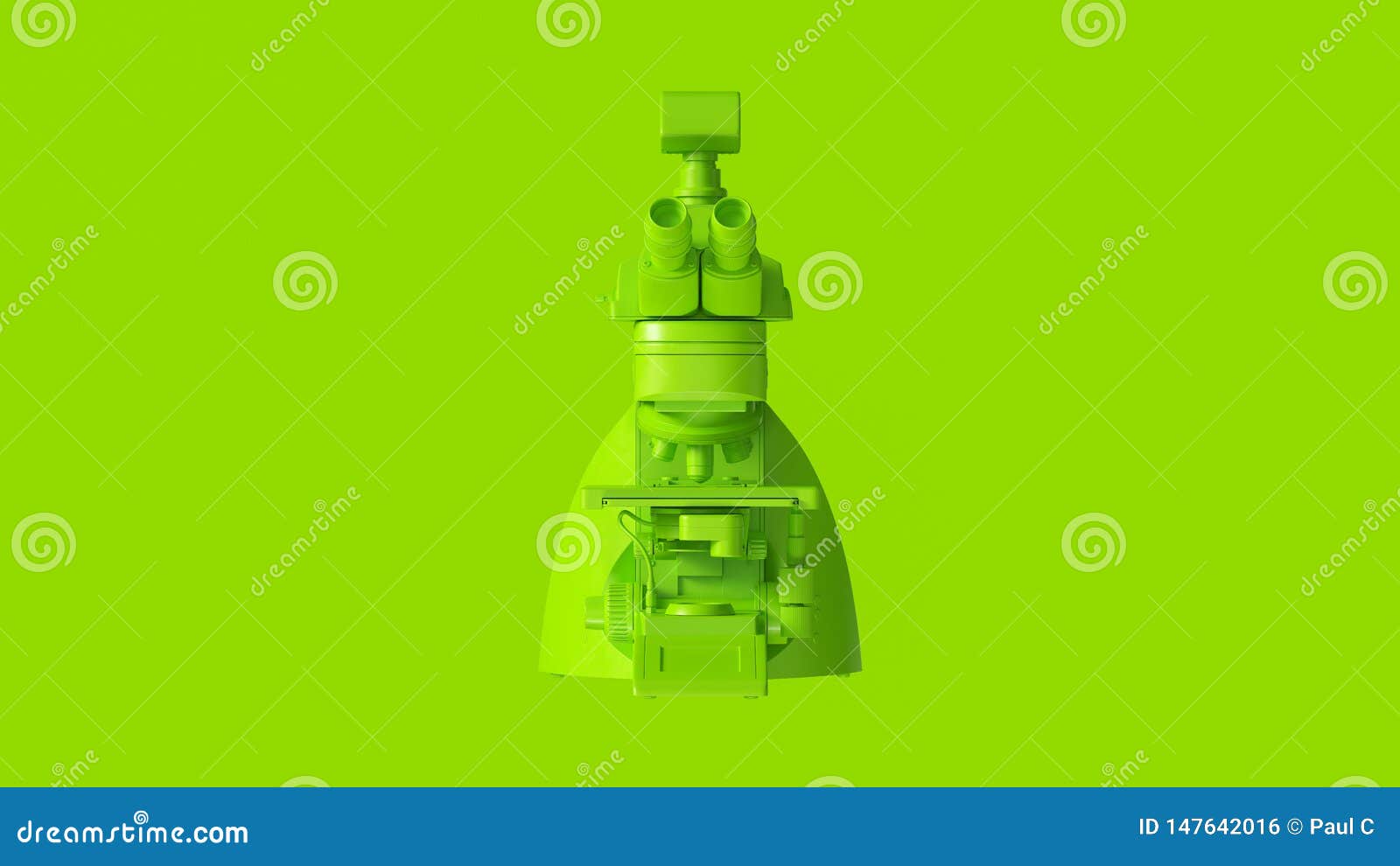 Lime Green Modern Digital Microscope Stock Illustration - Illustration ...