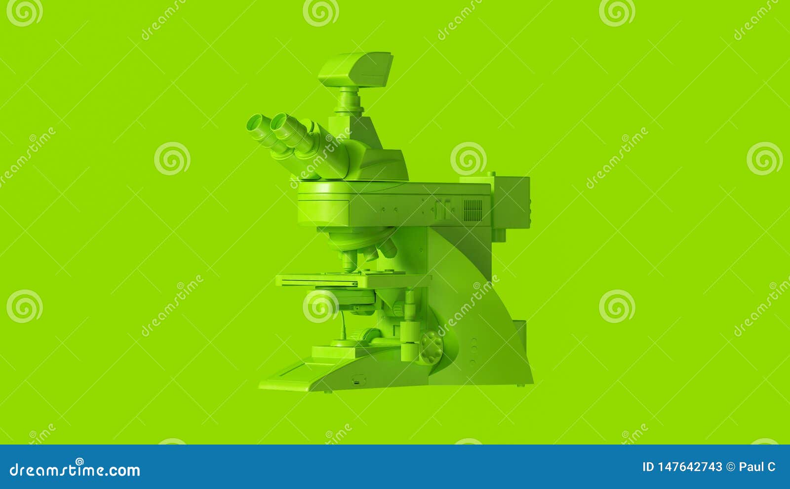 Lime Green Modern Digital Microscope Stock Illustration - Illustration ...