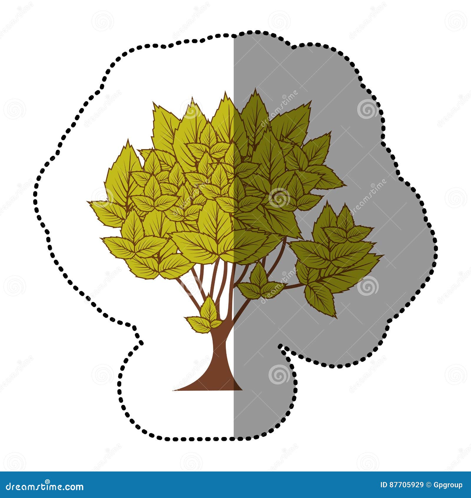 Lime Green Natural Tree Icon Stock Illustration - Illustration of plant ...