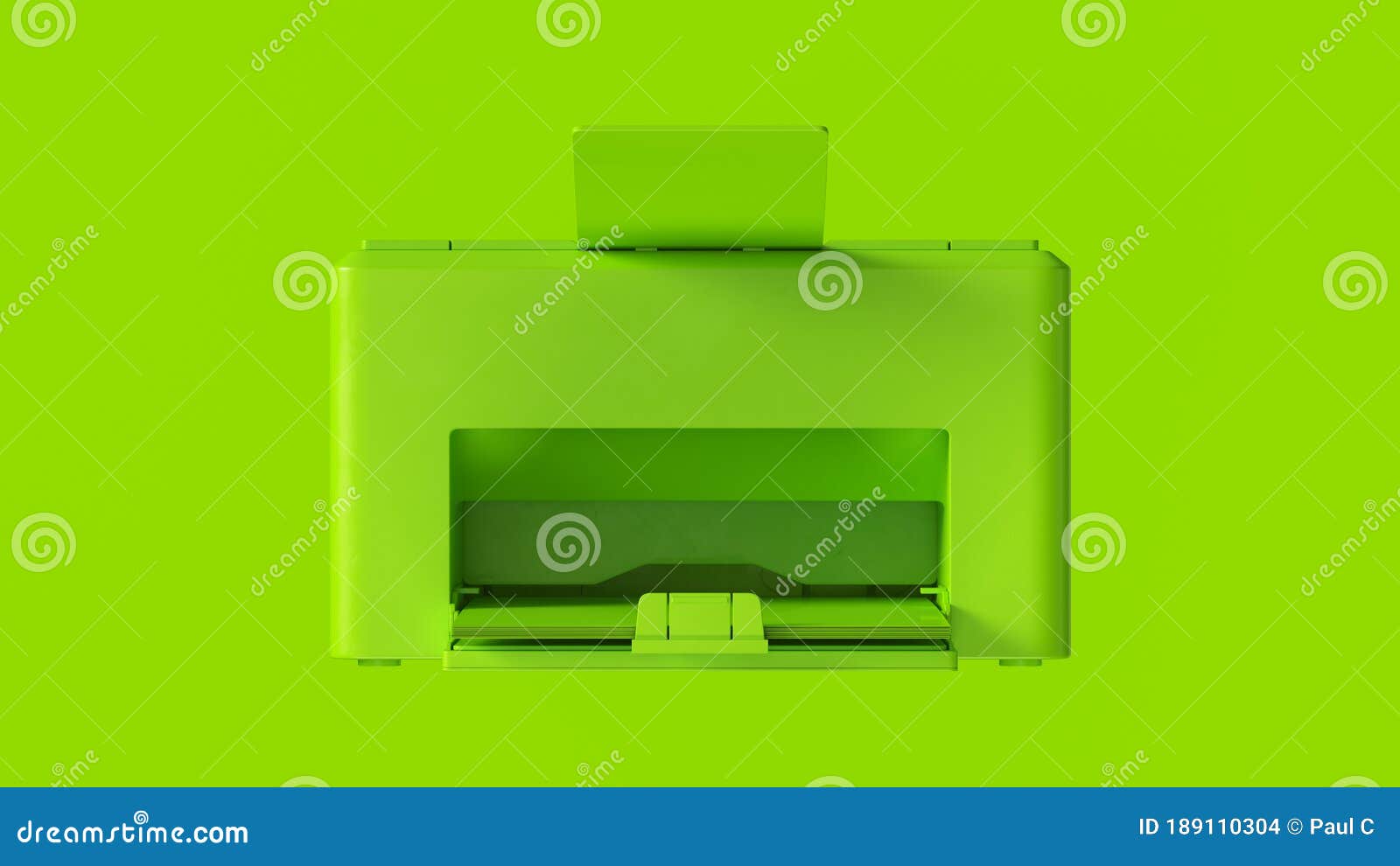 Lime Green Office Desktop Printer Stock Illustration - Illustration of ...