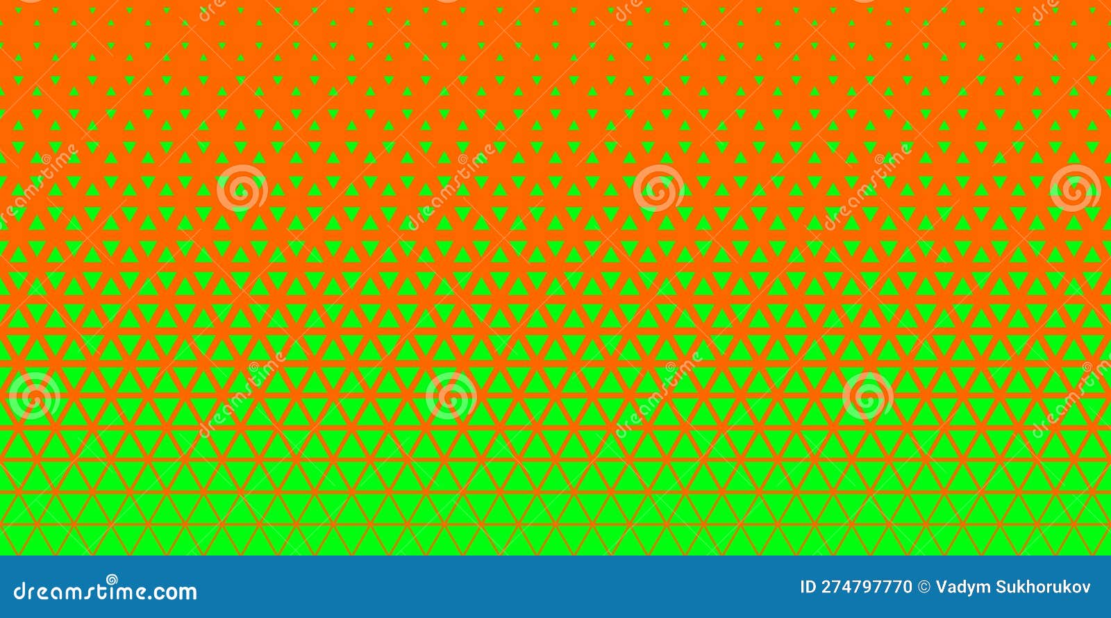 Lime Green Orange Halftone Triangles Pattern. Abstract Geometric ...
