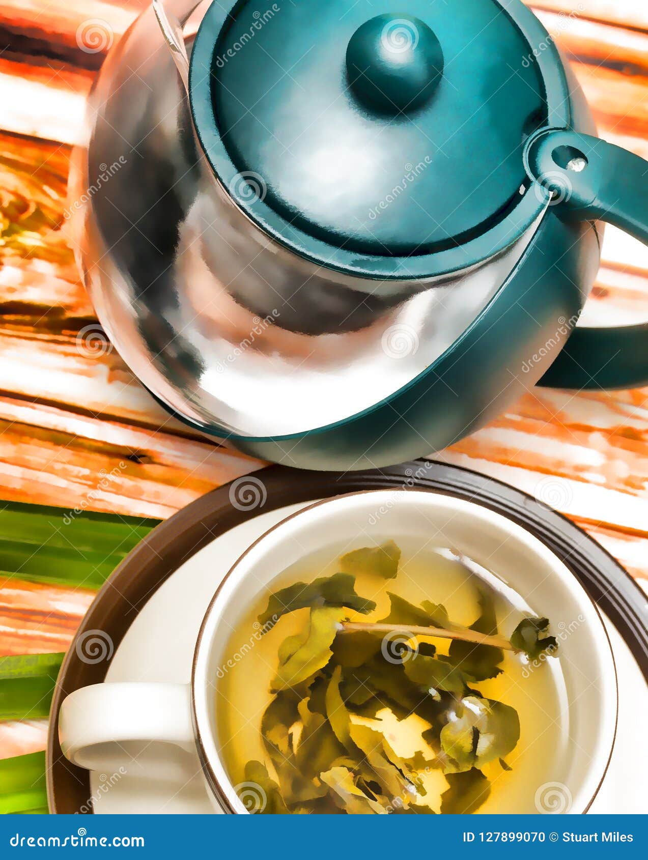 Lime Green Teas Shows Fruits Beverage and Refreshment Stock Photo ...