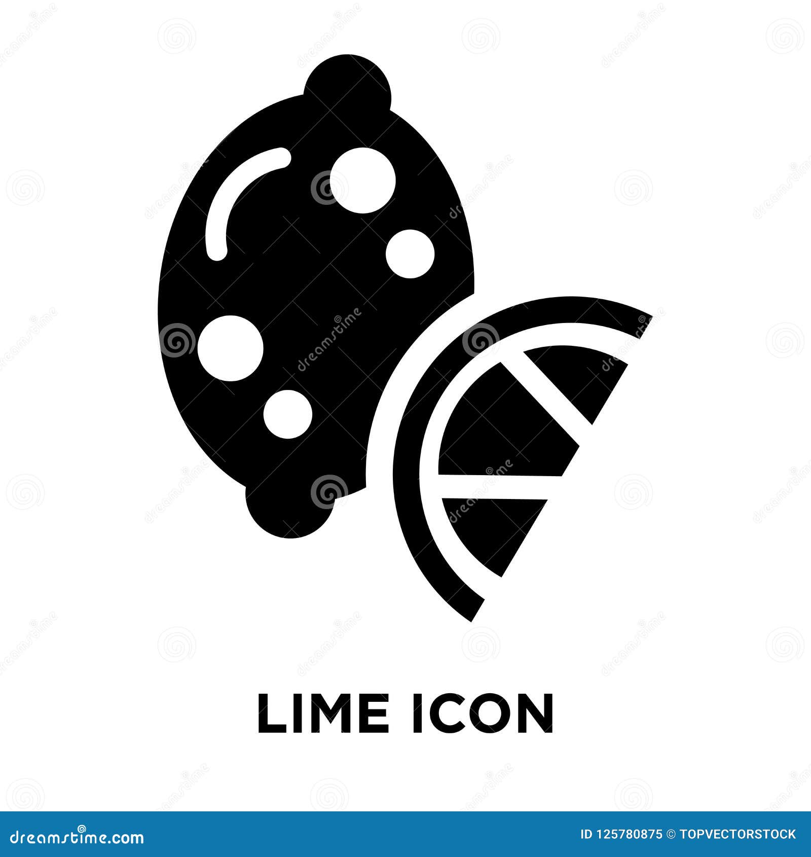 Lime Icon Vector Isolated on White Background, Logo Concept of L Stock ...