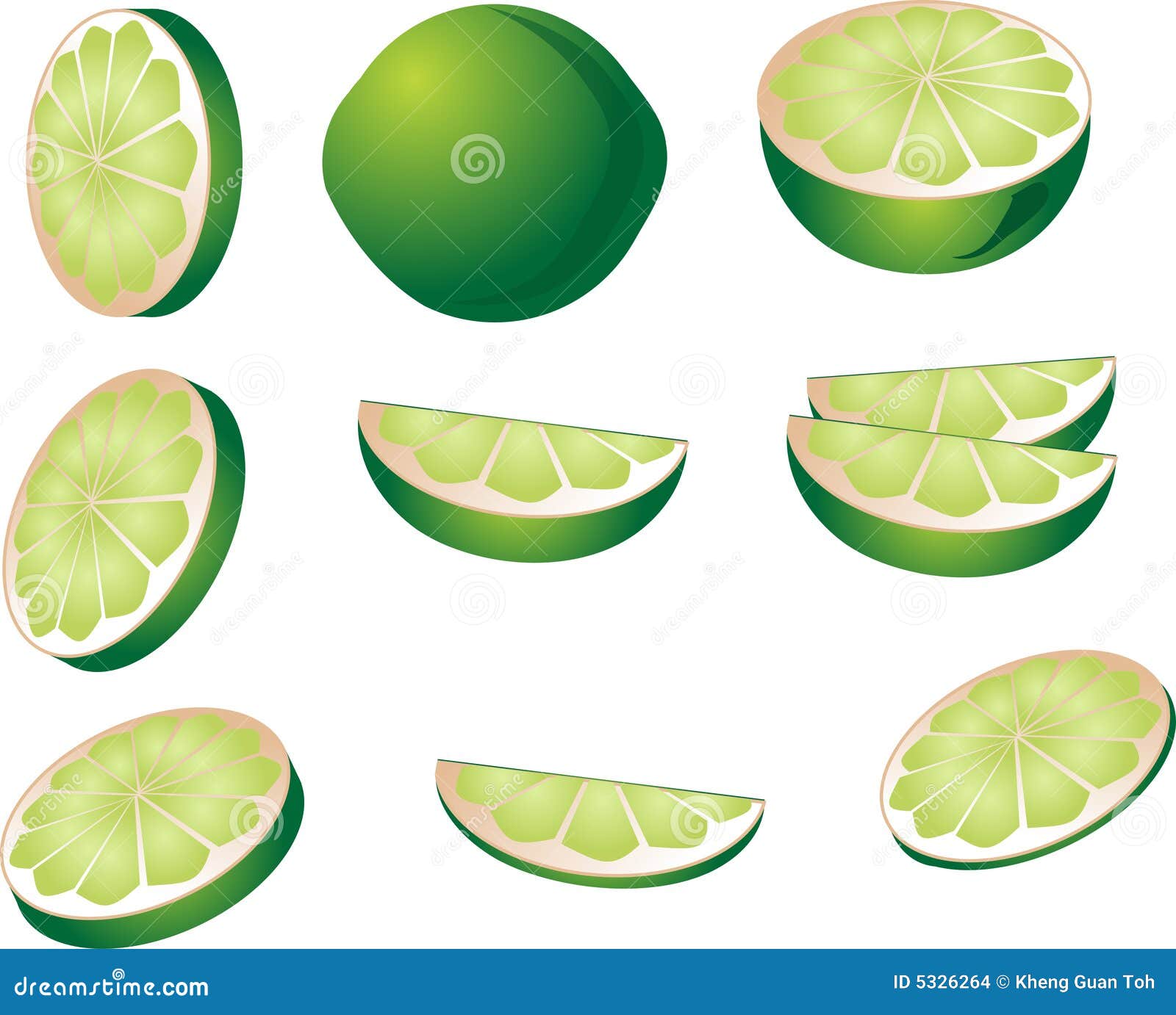 Lime illustration stock vector. Illustration of halved - 5326264