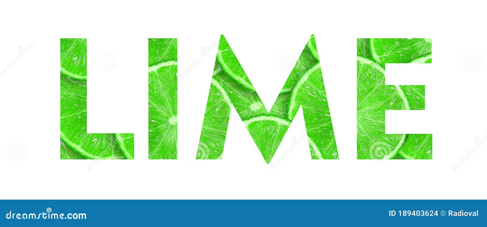 Lime, the Inscription Made Up of Letters in the Form of Lime. Isolated ...