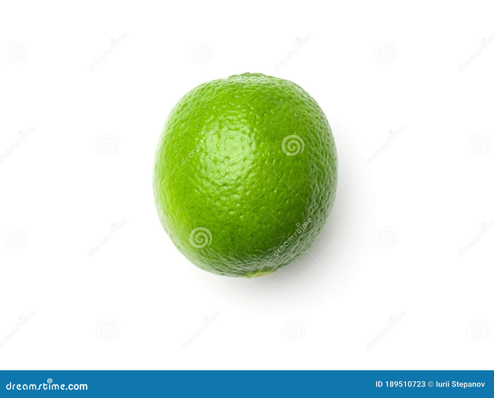 Lime Isolated on White. Top View Stock Image - Image of acid, object ...