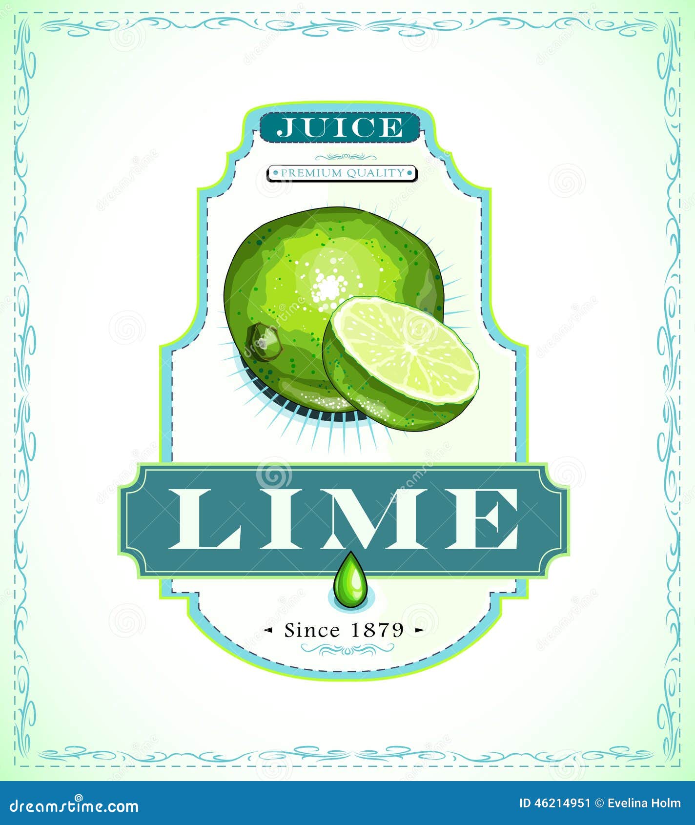 Lime juice label stock illustration. Illustration of natural - 46214951