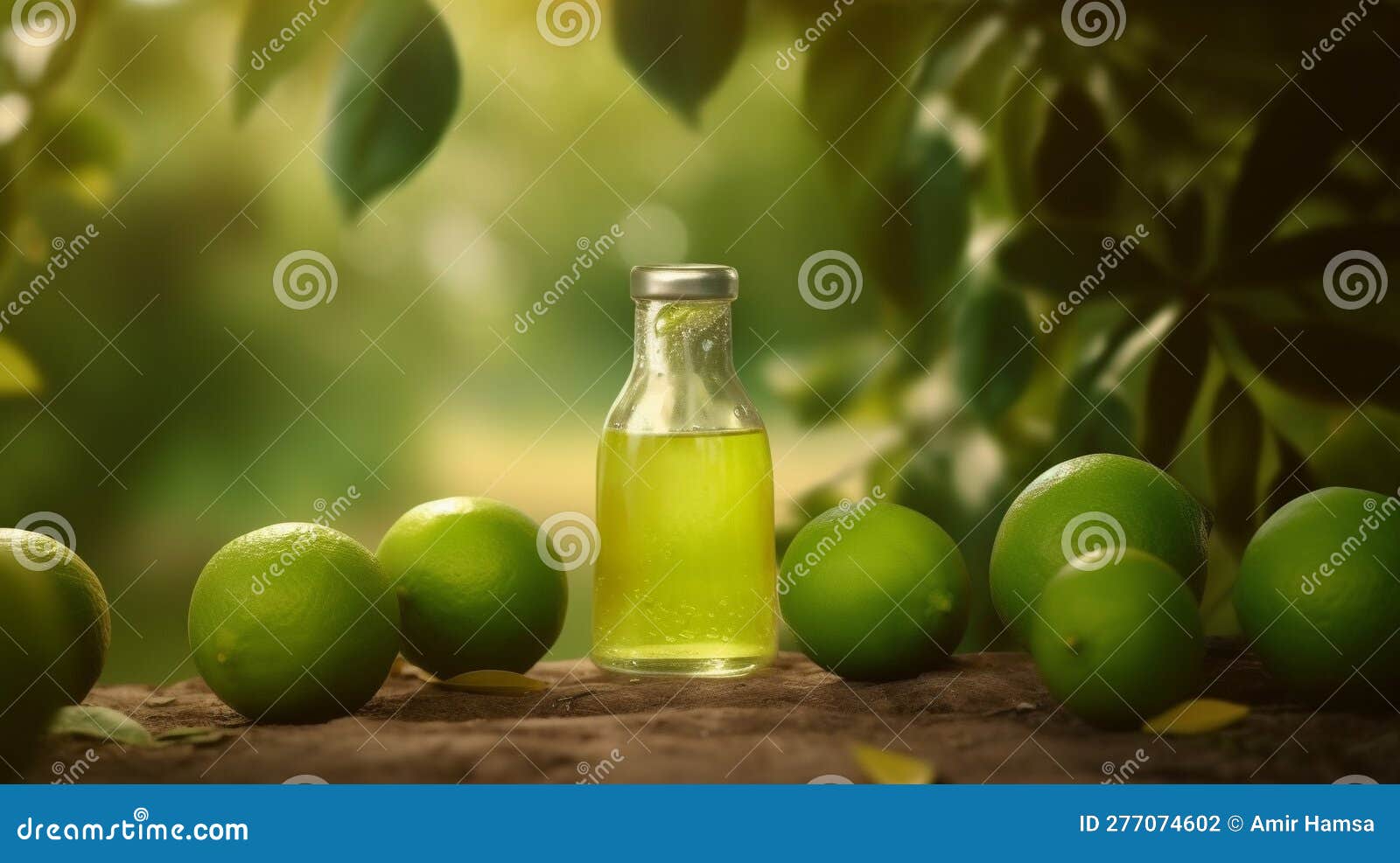 Lime juice on lime orchard stock illustration. Illustration of berry ...