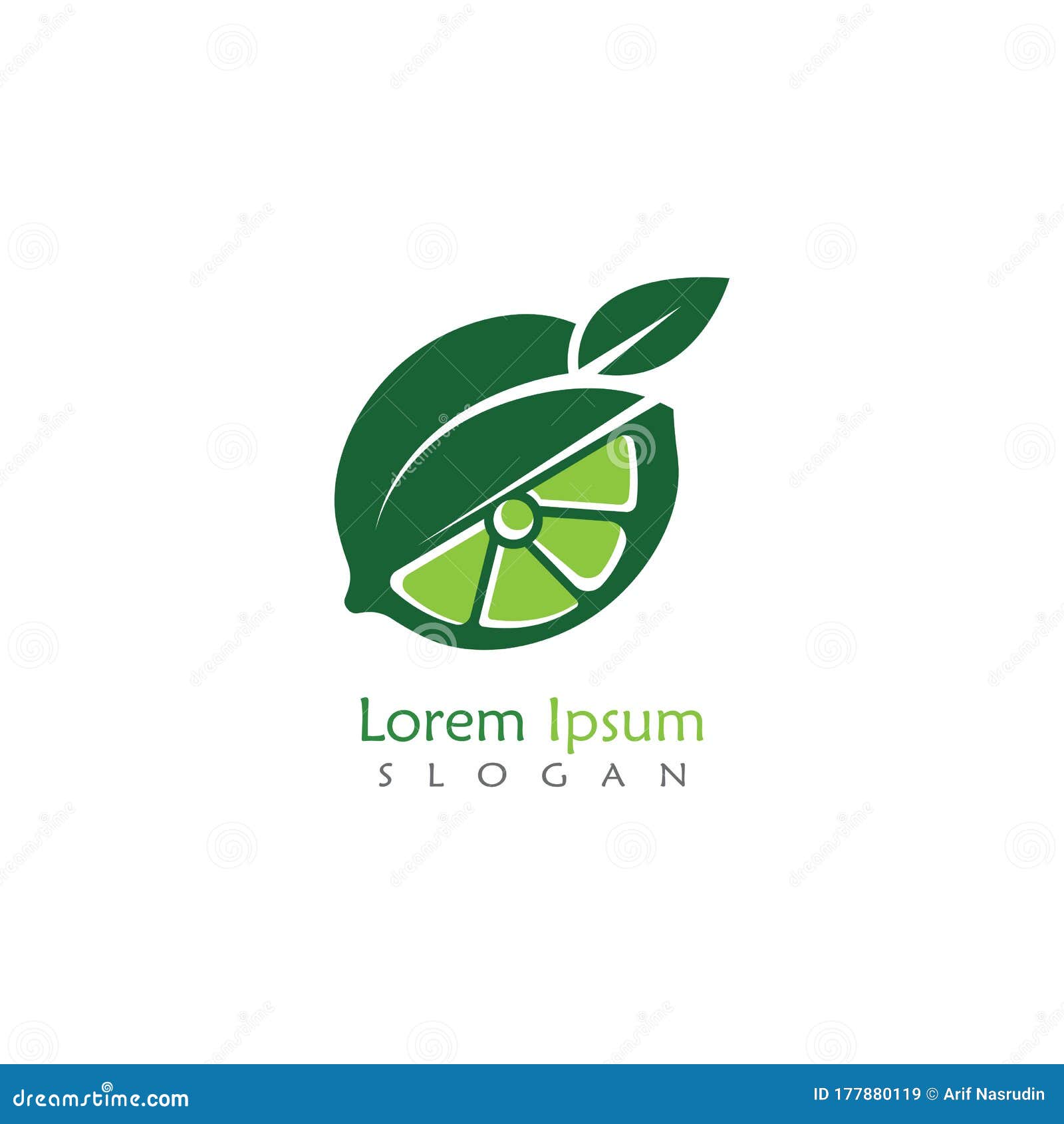 Lime Logo Design, Isolated Lime Creative Template Vector Stock ...