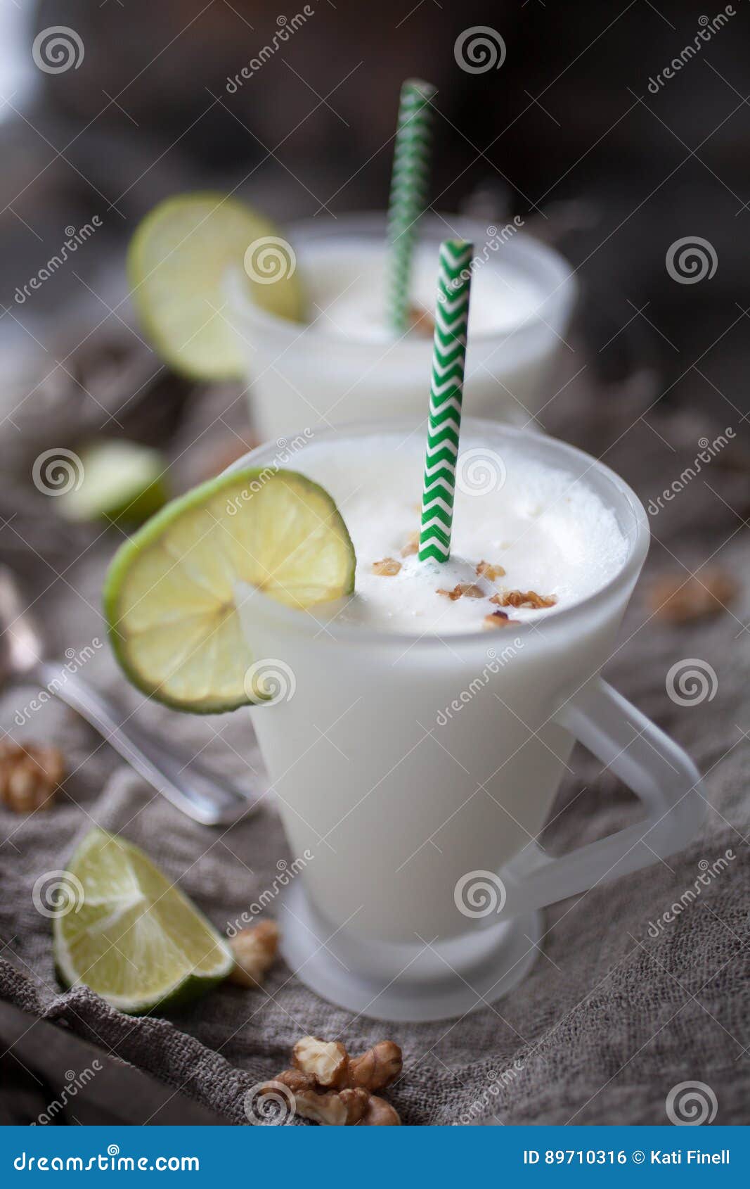 Lime milk shake stock photo. Image of green, cold, creamy - 89710316