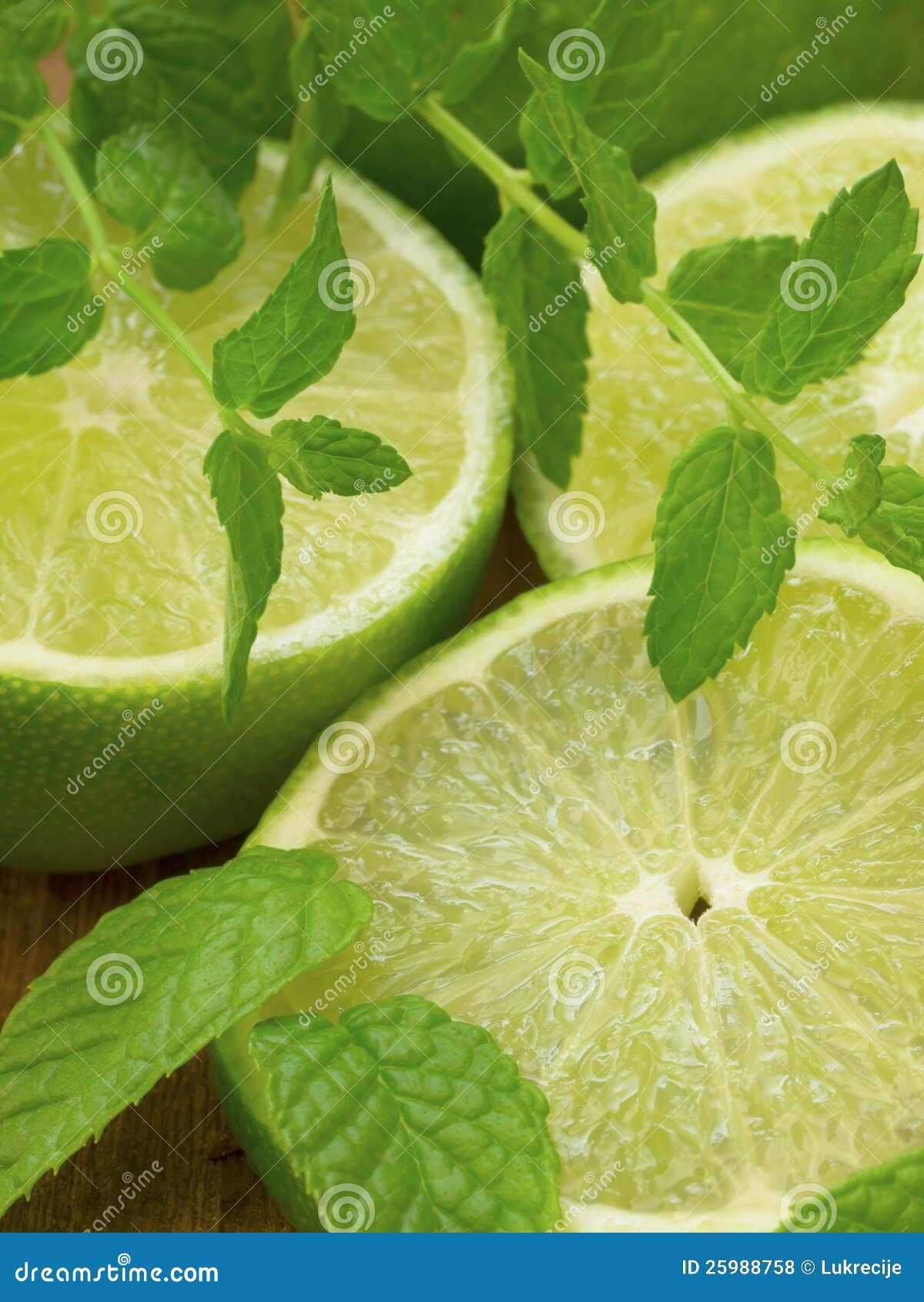 Lime with mint stock photo. Image of organic, food, drinkable - 25988758