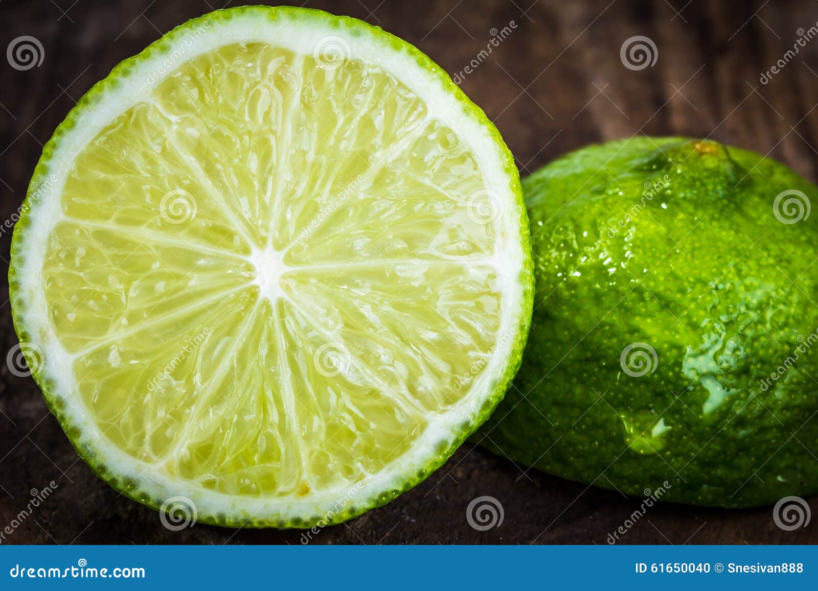 Lime on an Old Wooden Table Stock Photo - Image of vitamin, green: 61650040
