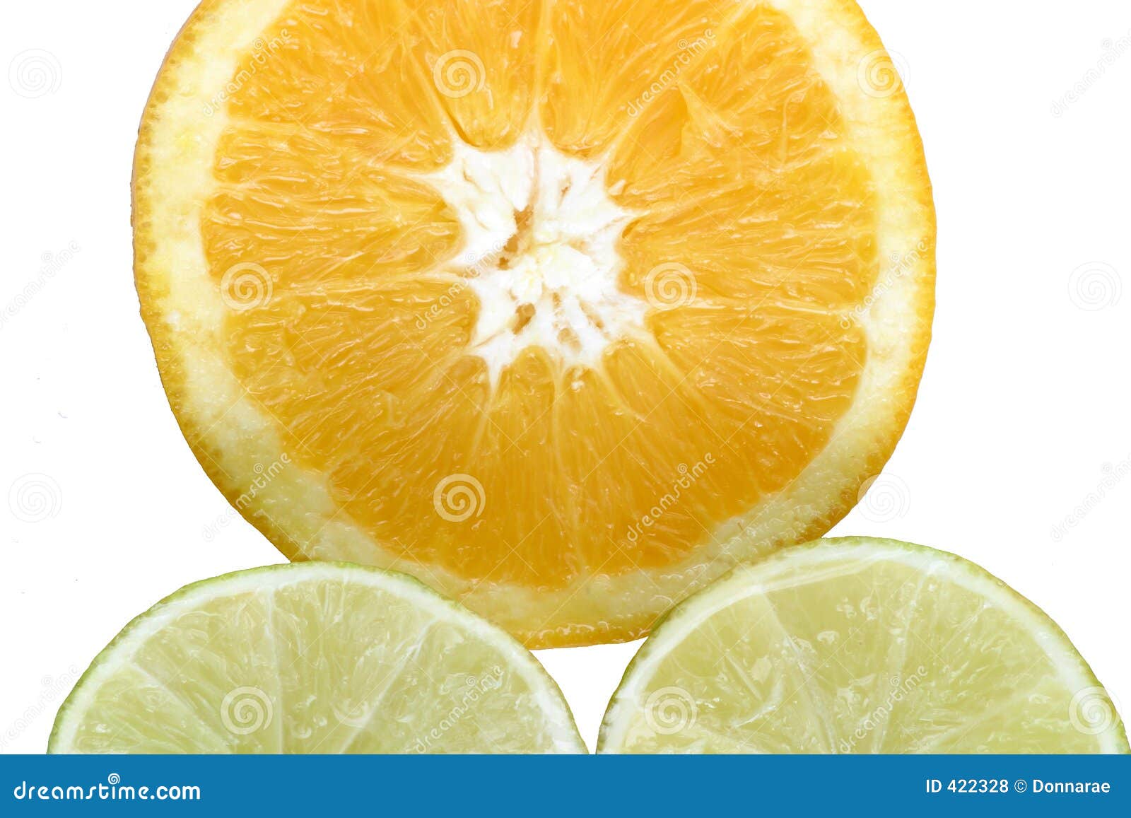 Lime & Orange Cross Sections on White Stock Photo - Image of ...