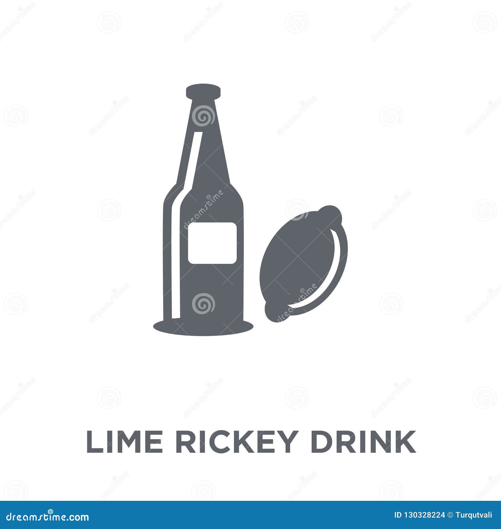 Lime Rickey Drink Vector Icon On White Background. Flat Vector Lime ...