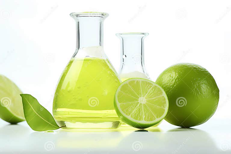 Lime in a Science Lab on a White Background with Small Details Stock Illustration - Illustration ...