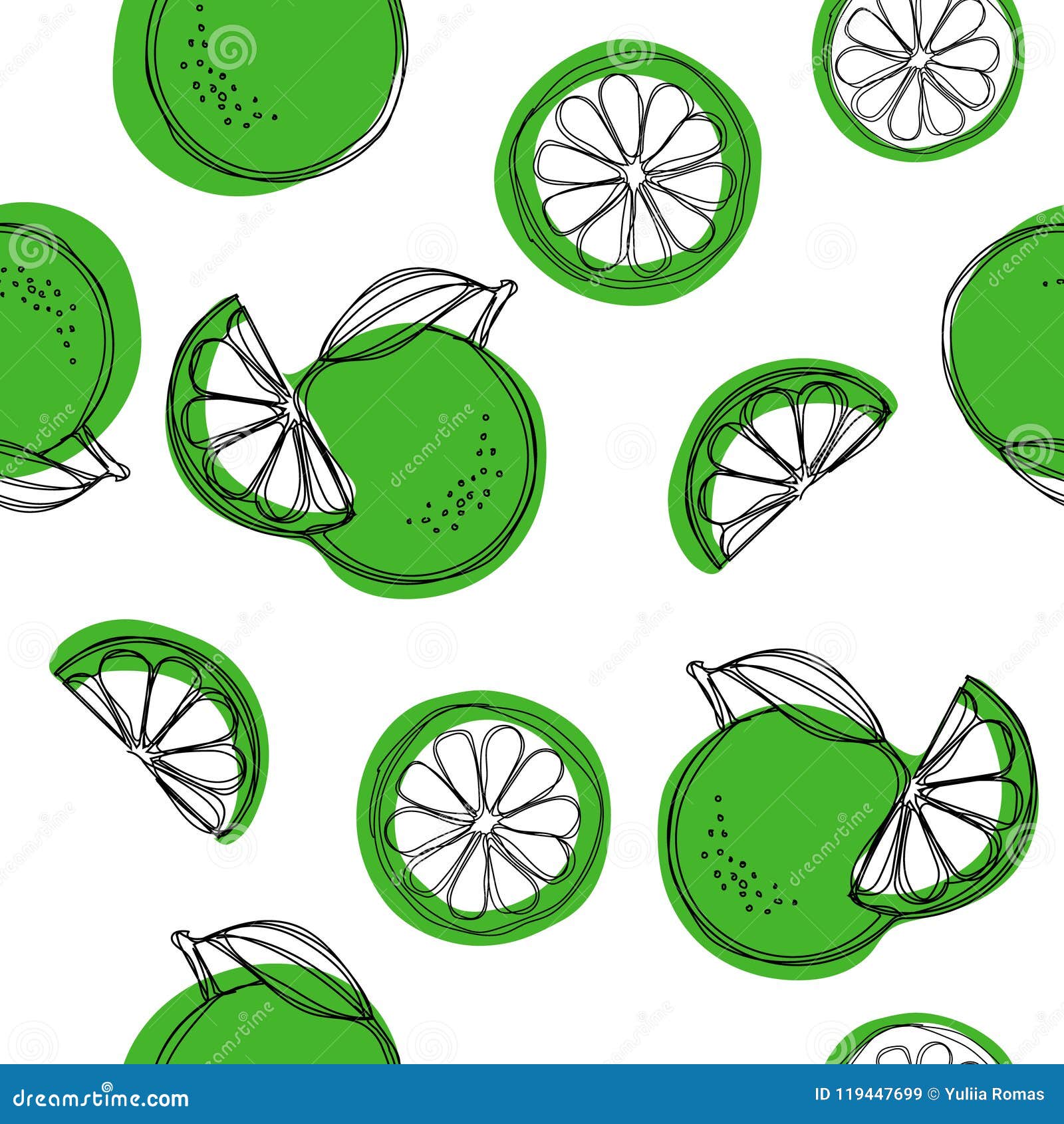 Lime Seamless Pattern. Labels and Background in Trendy Linear Style ... Lime Seamless Pattern. Labels and Background in Trendy Linear Style ...