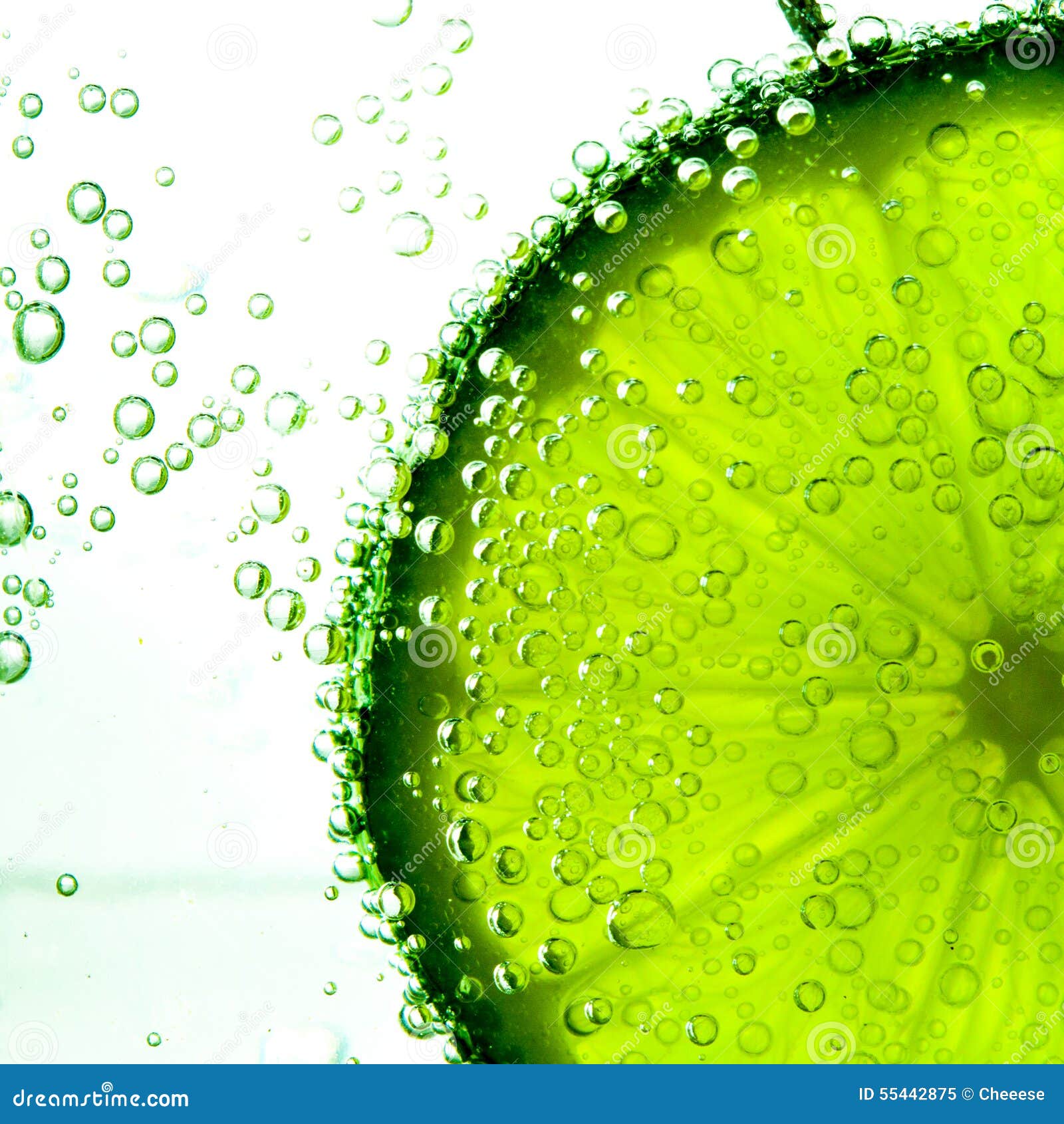 Lime Slice in Clear Fizzy Water Bubble Stock Image - Image of flavor ...