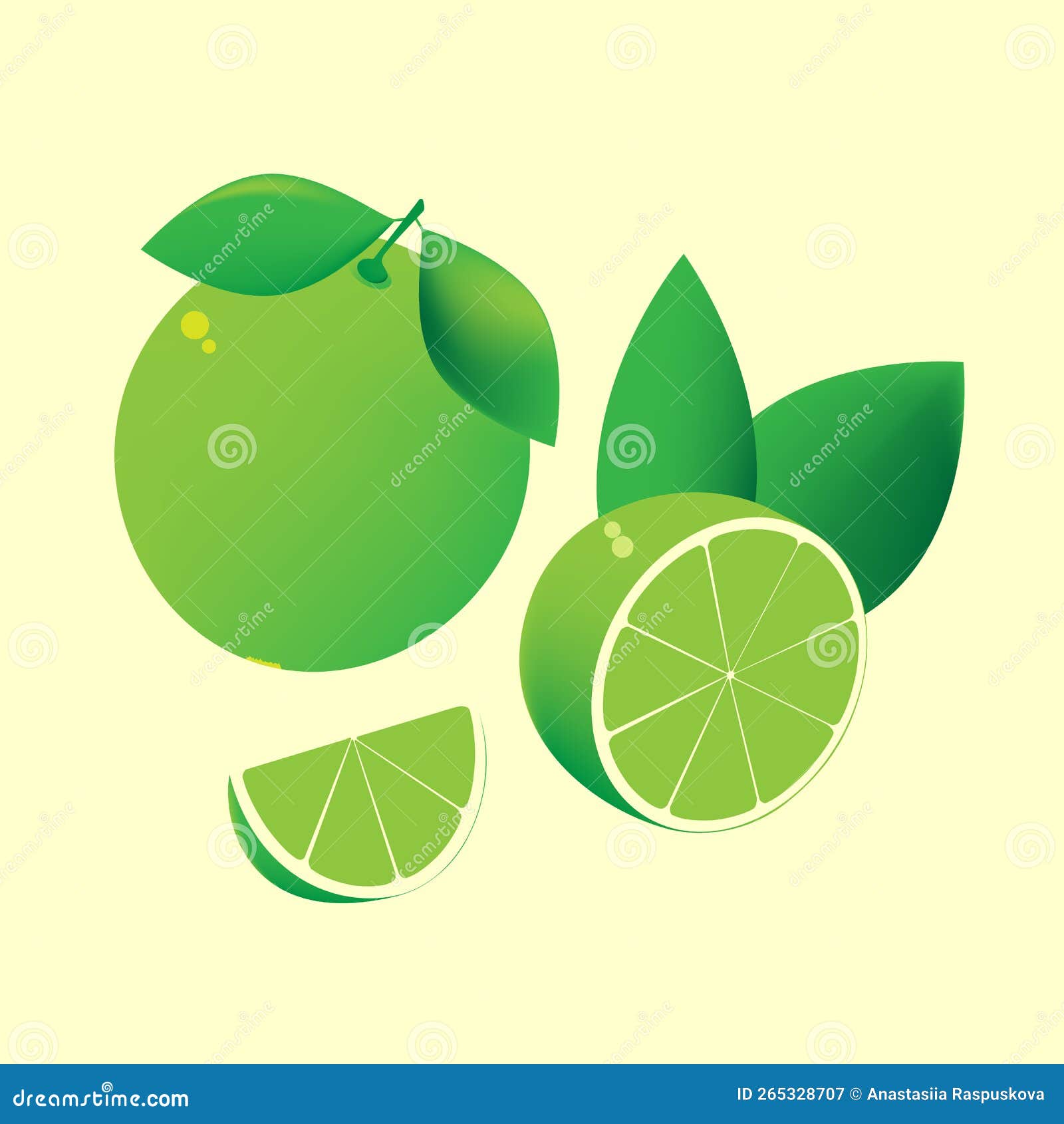 Lime with a Slice and a Half. Stock Vector - Illustration of logo ...