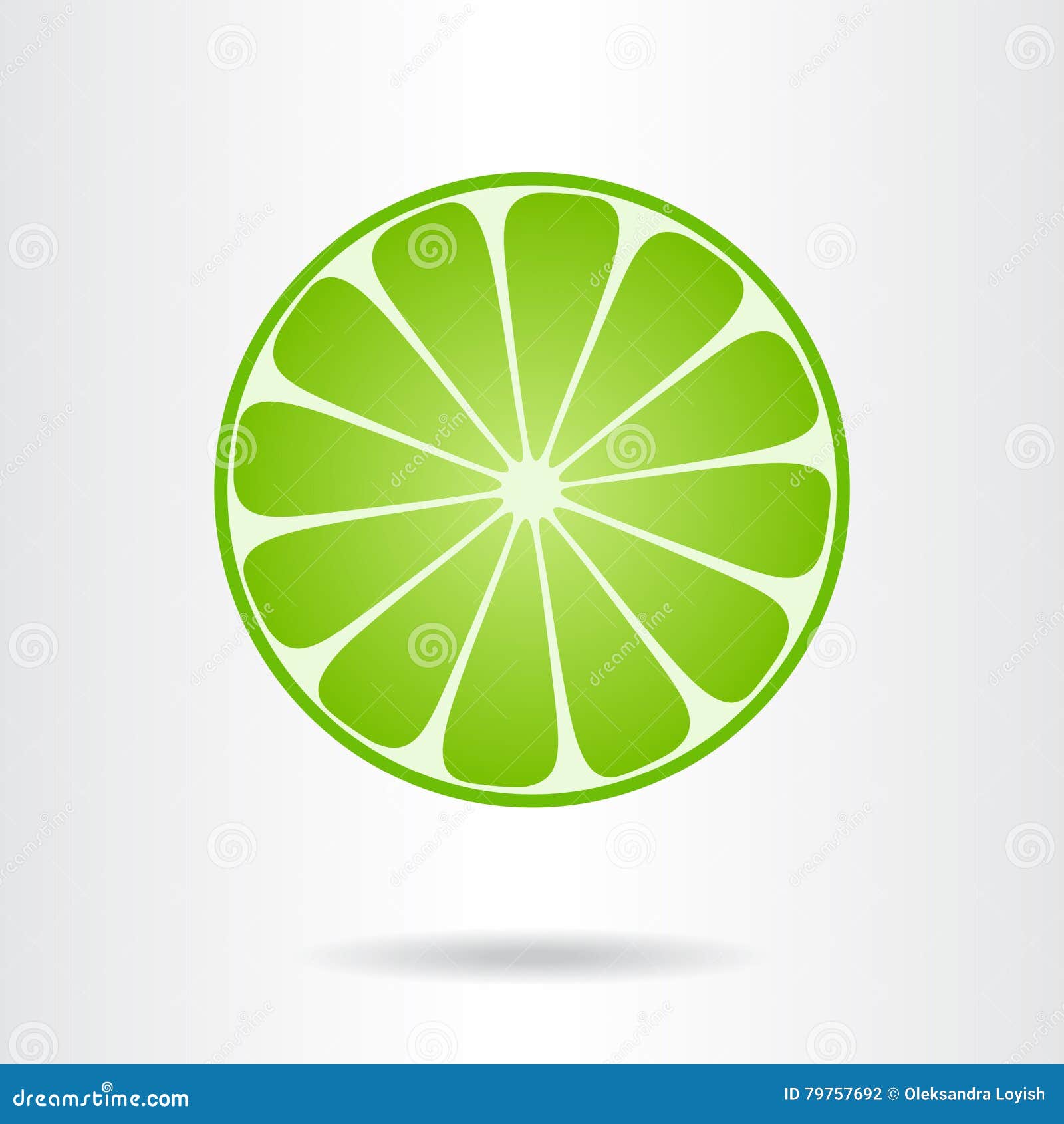 Lime Slice Icon. Vector Illustration Stock Vector - Illustration of ...