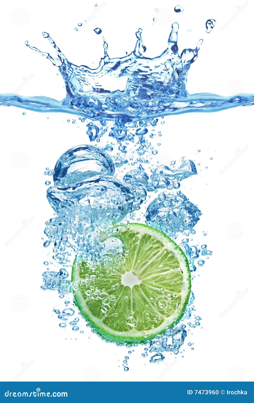 Lime slice in water stock photo. Image of edible, juicy - 7473960
