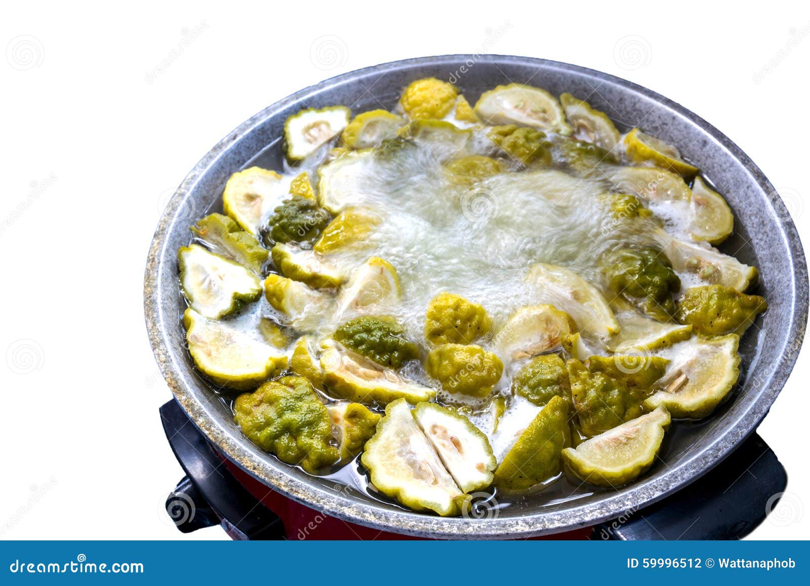 Lime slices boil. stock photo. Image of gourmet, cooking - 59996512