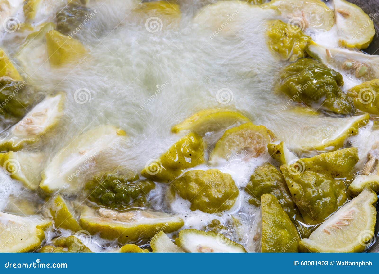 Lime slices boil. stock image. Image of cooking, diet - 60001903