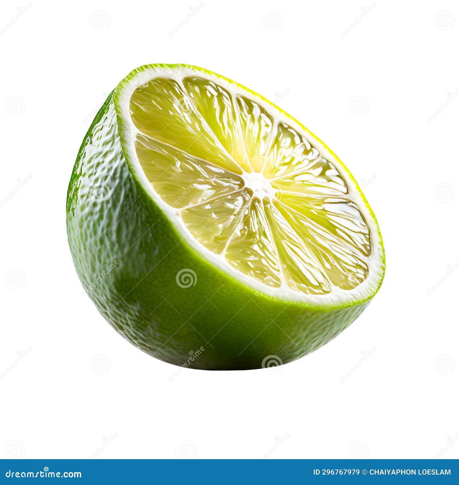 Lime Slices Isolated on White Background. Cut in Half Lime Isolated ...