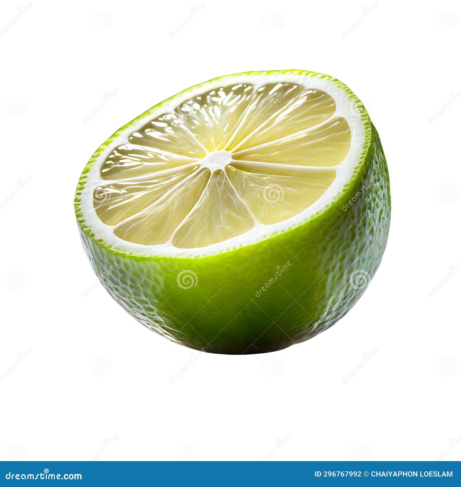 Lime Slices Isolated on White Background. Cut in Half Lime Isolated ...