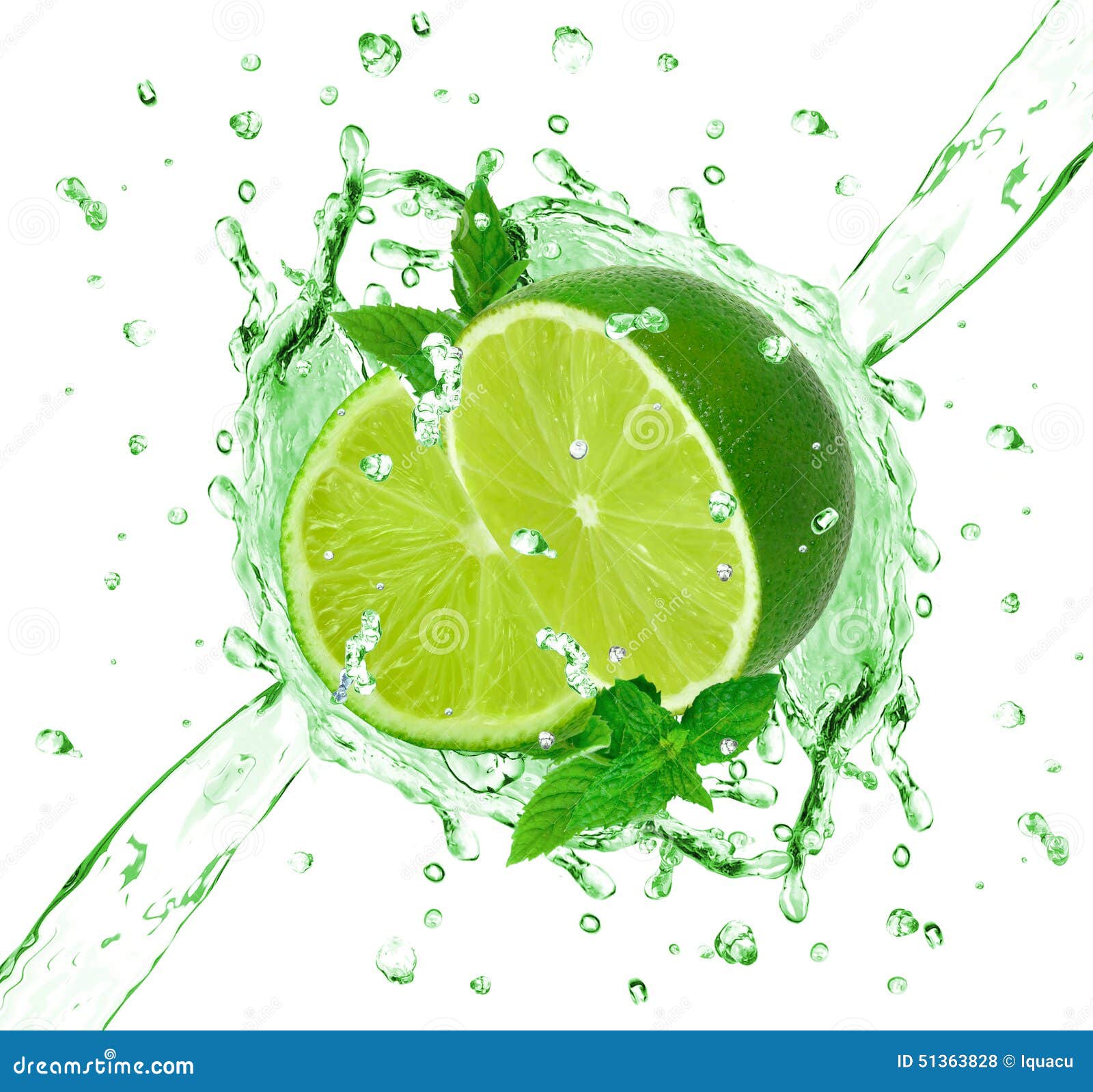 Lime splash stock photo. Image of fresh, lemonade, health - 51363828