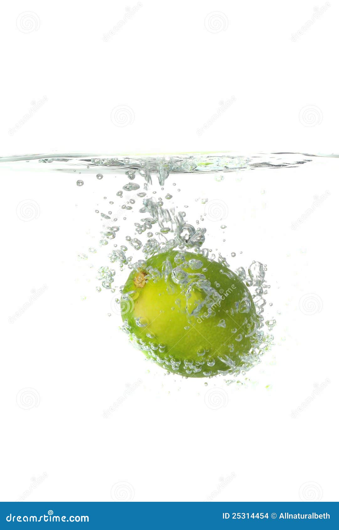 Lime Splashing in water stock photo. Image of clean, close - 25314454