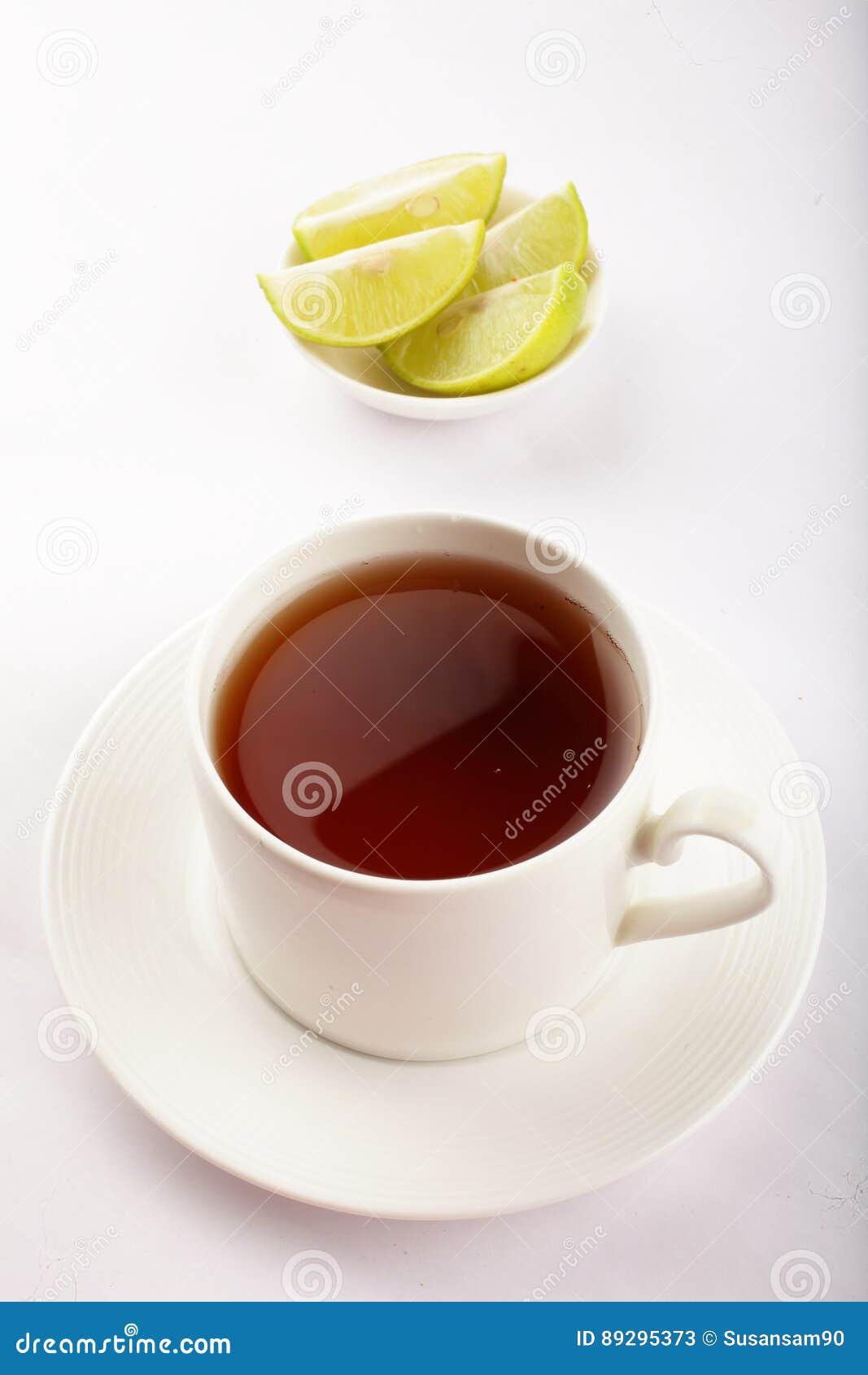 Lime Tea Served in White Cup Stock Image - Image of frshness, life ...