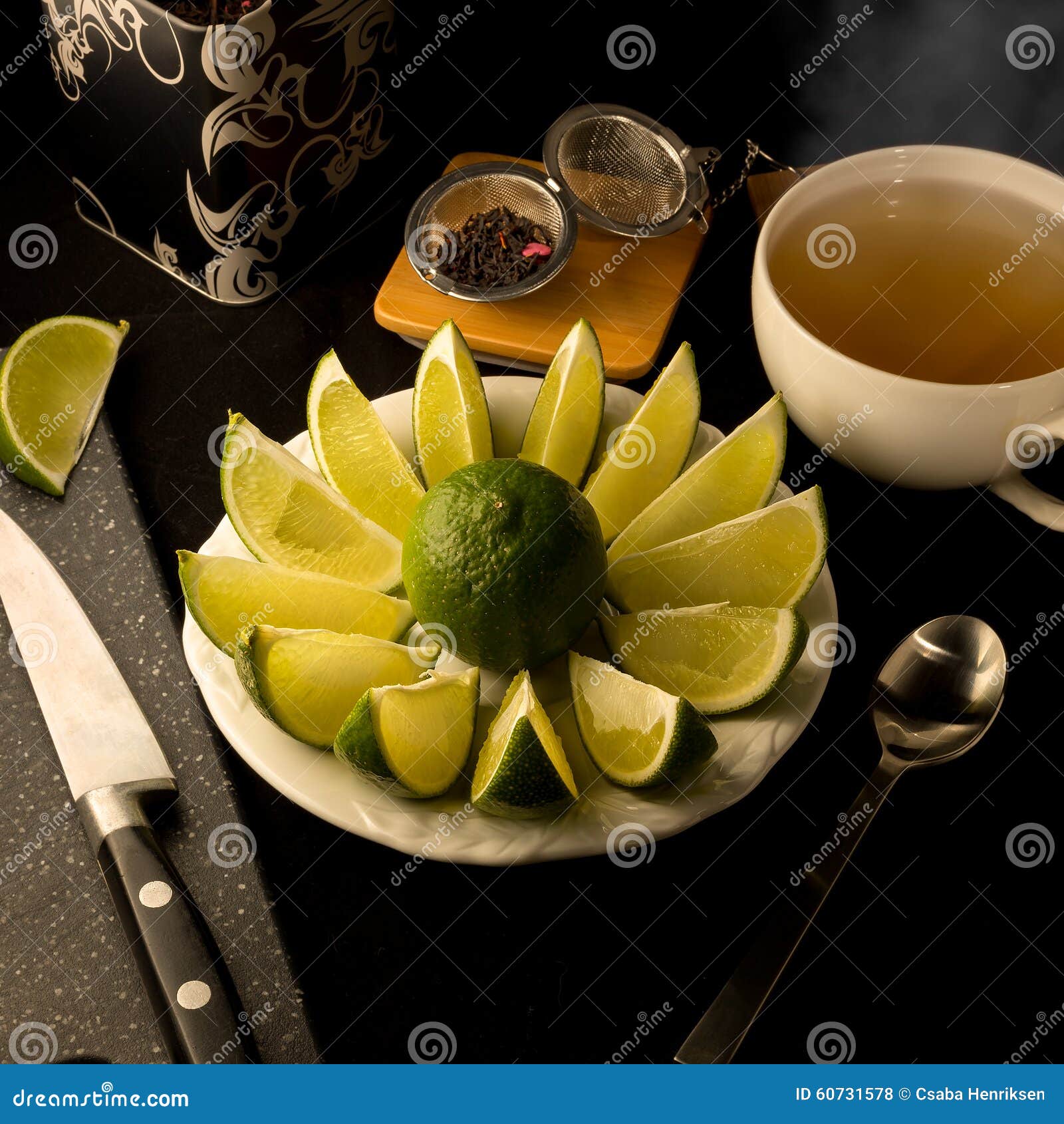 Lime Tea stock photo. Image of lights, drink, sweet, bright - 60731578