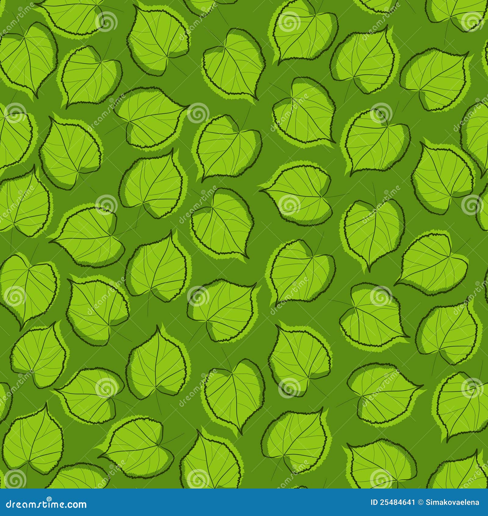 Lime-tree leaves stock vector. Illustration of floral - 25484641