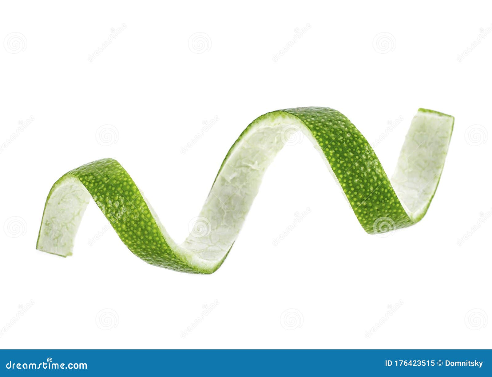 Lime Twist Isolated on White Background Stock Image - Image of twist ...