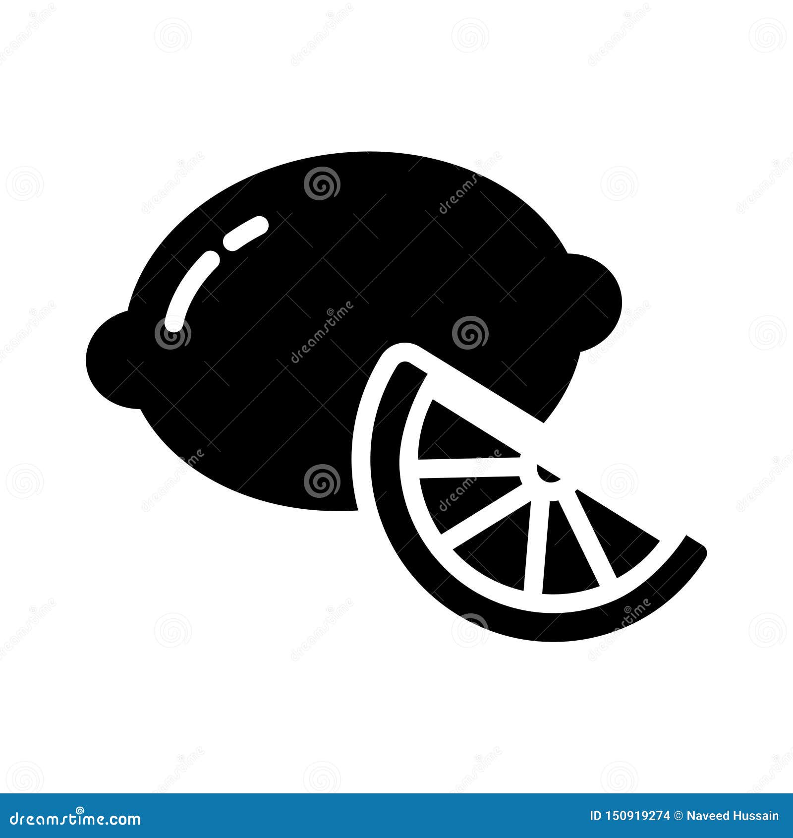 Lime Glyph Flat Vector Icon Stock Vector - Illustration of black ...