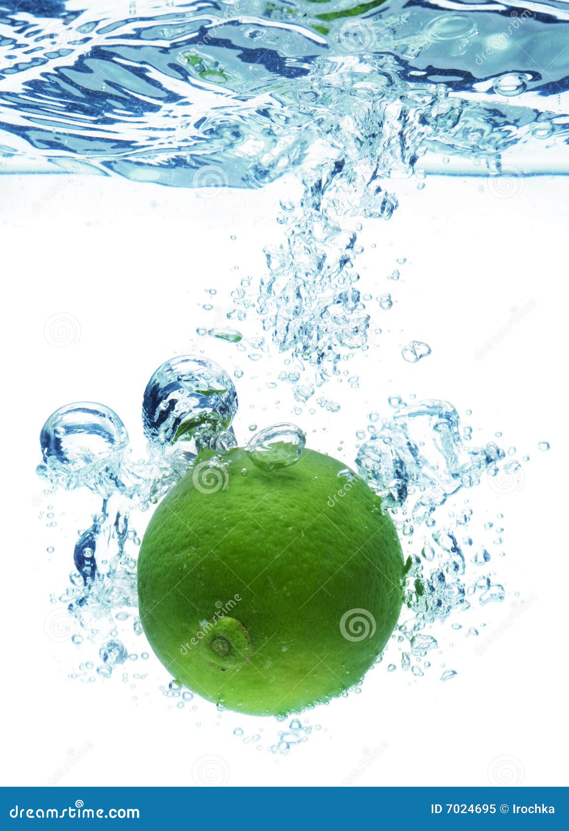 Lime in water stock image. Image of green, fresh, splashing - 7024695